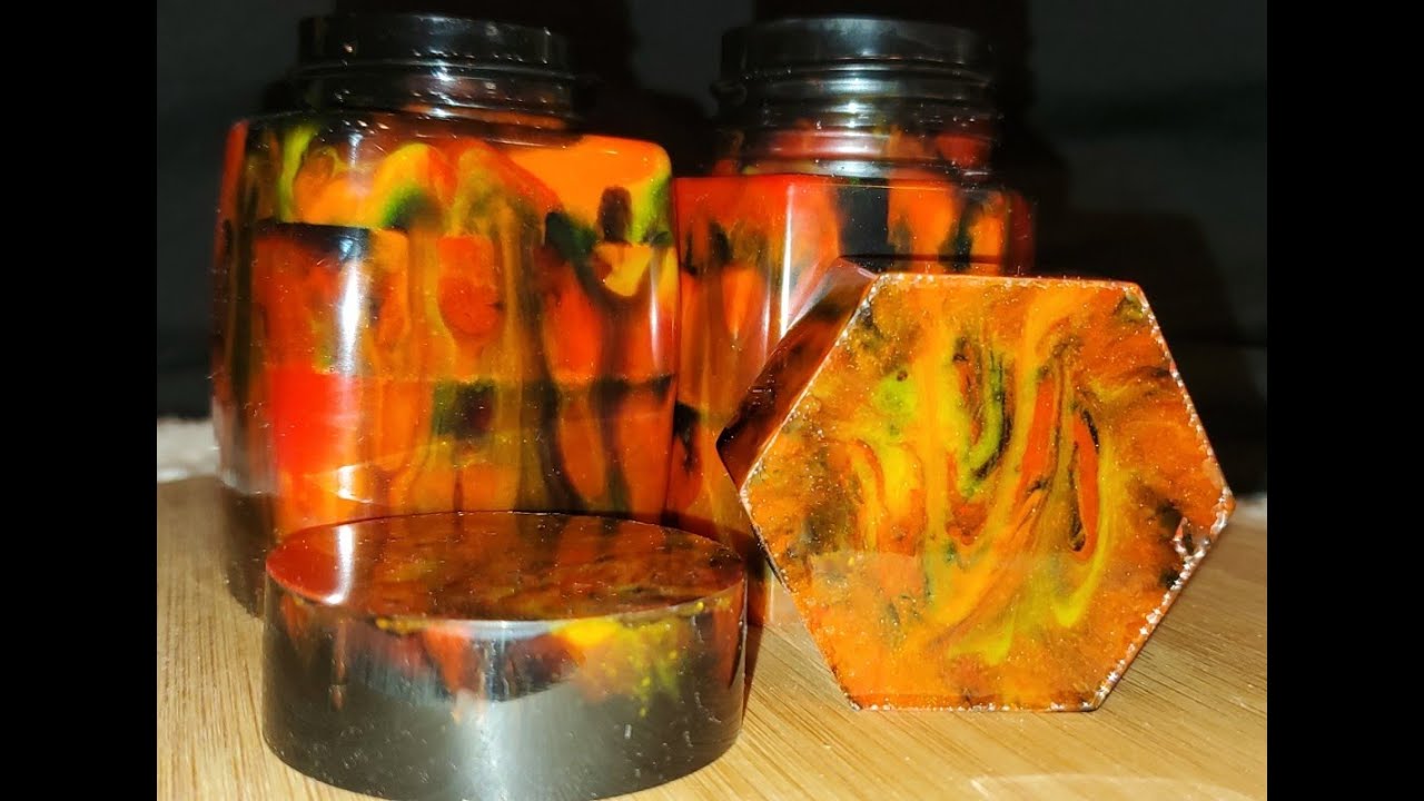 Awesome DIY Fire epoxy resin crafting jars. - YouTube