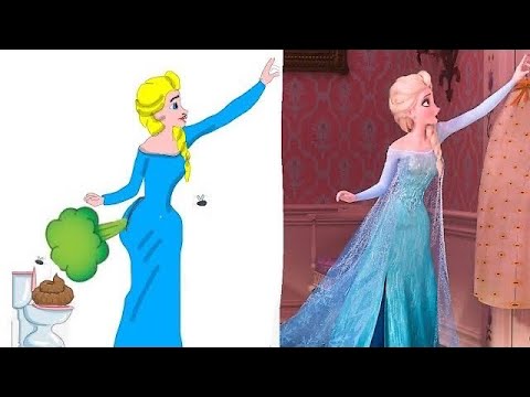 Frozen 2 Elsa In Christmas song funny Drawing memes - Try not To laug ...