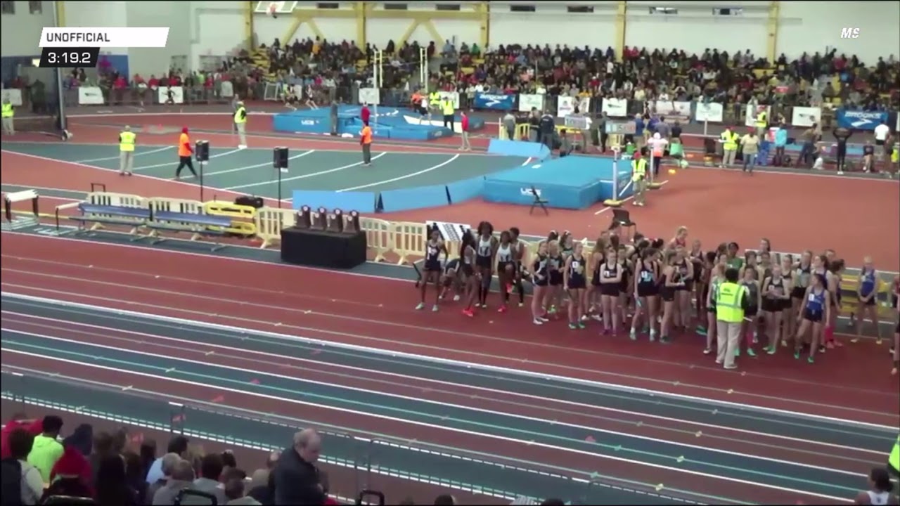State Meet - Indoor 2019 (My leg of the 4x800 meter relay) - YouTube