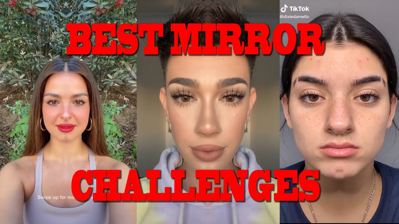 TikTok Celebs Try Mirror Challenge - YouTube