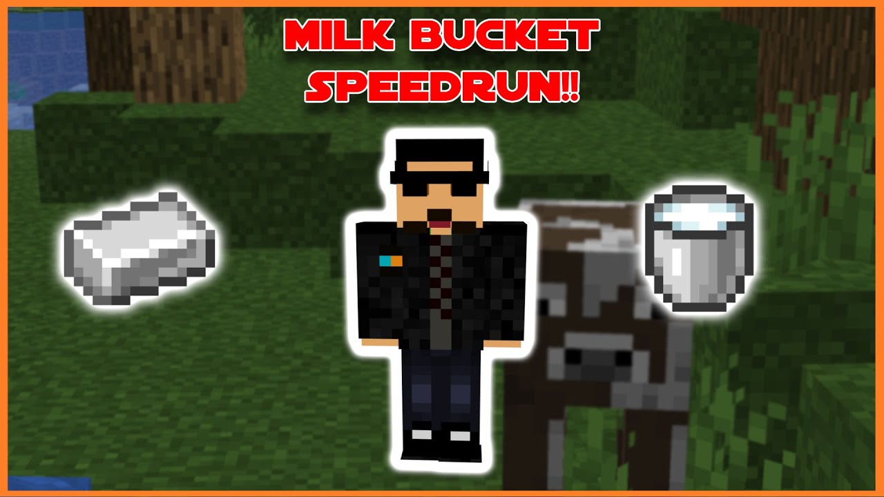 Speedrunning a Milk Bucket in MINECRAFT - YouTube