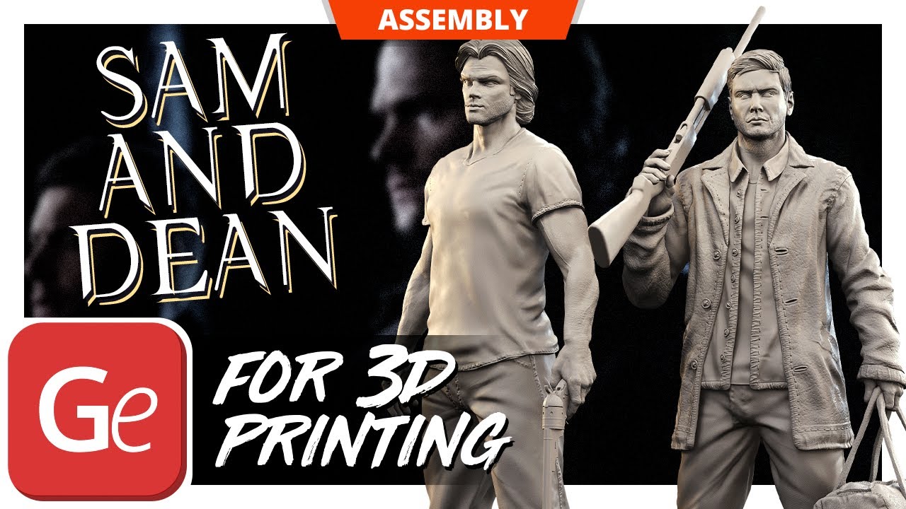 Supernatural Sam and Dean 3D Printing Figurines in Diorama | Assembly ...