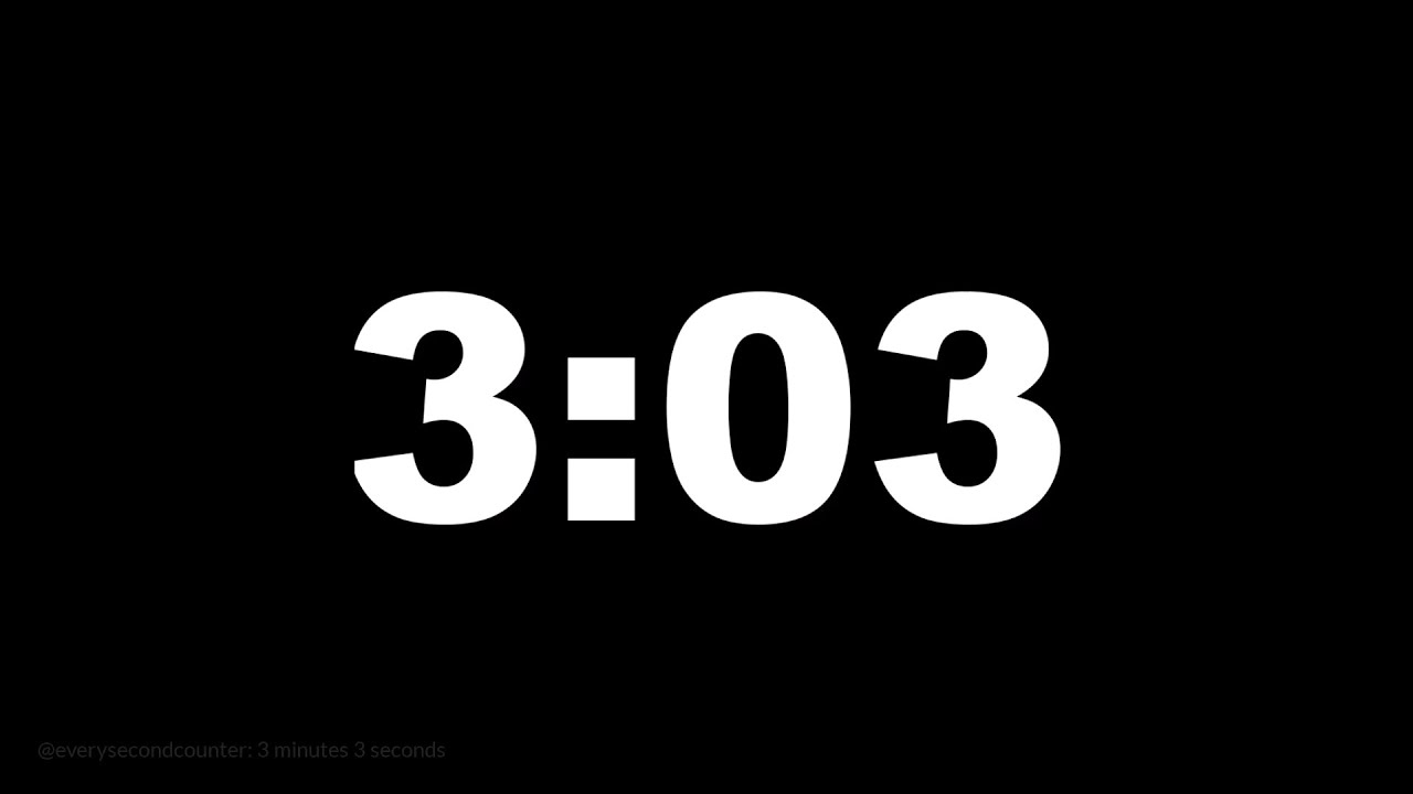 3 minutes 3 seconds [183 secs] clock timer countdown || Alarm Focus ...