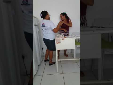 Minha mãe com medo de tomar vacina