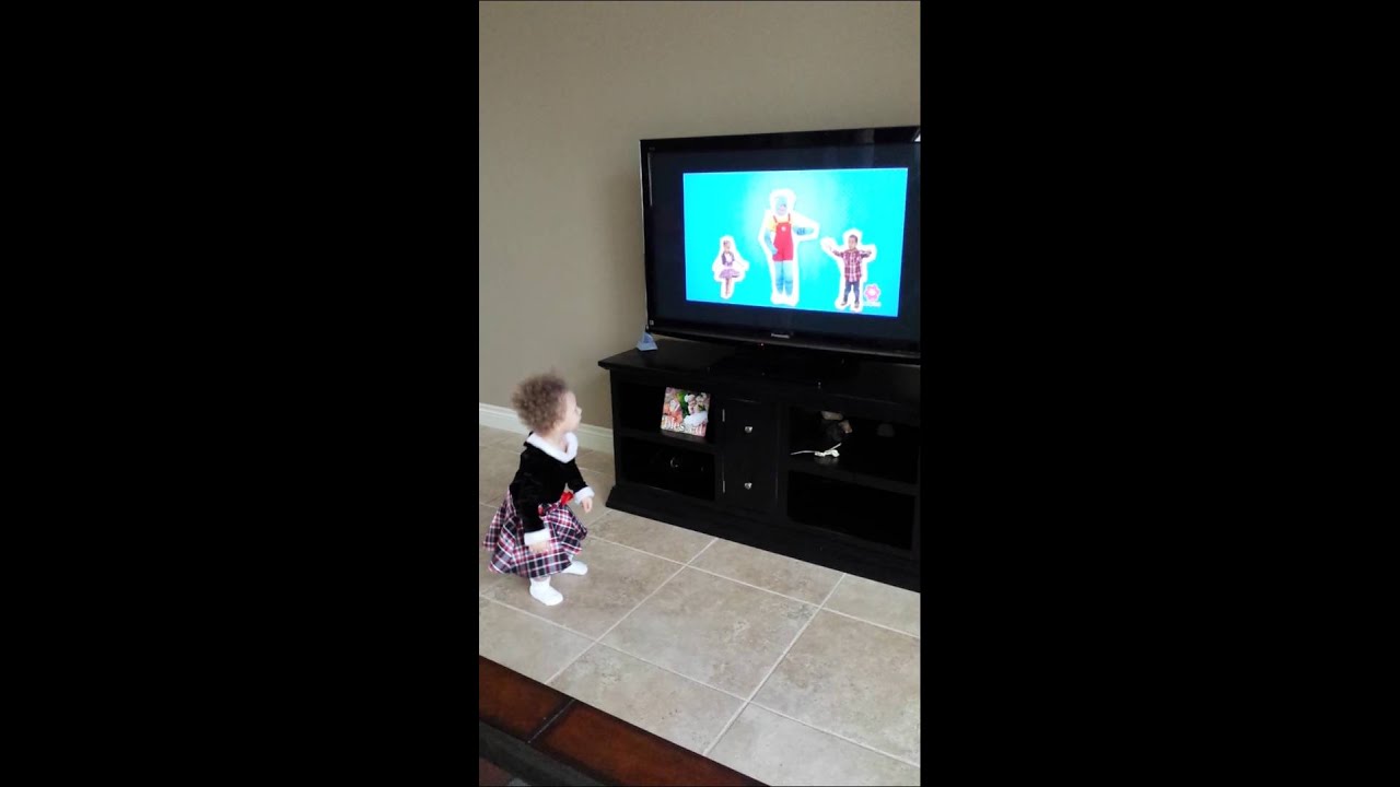 Gia's watching baby's first tv - YouTube