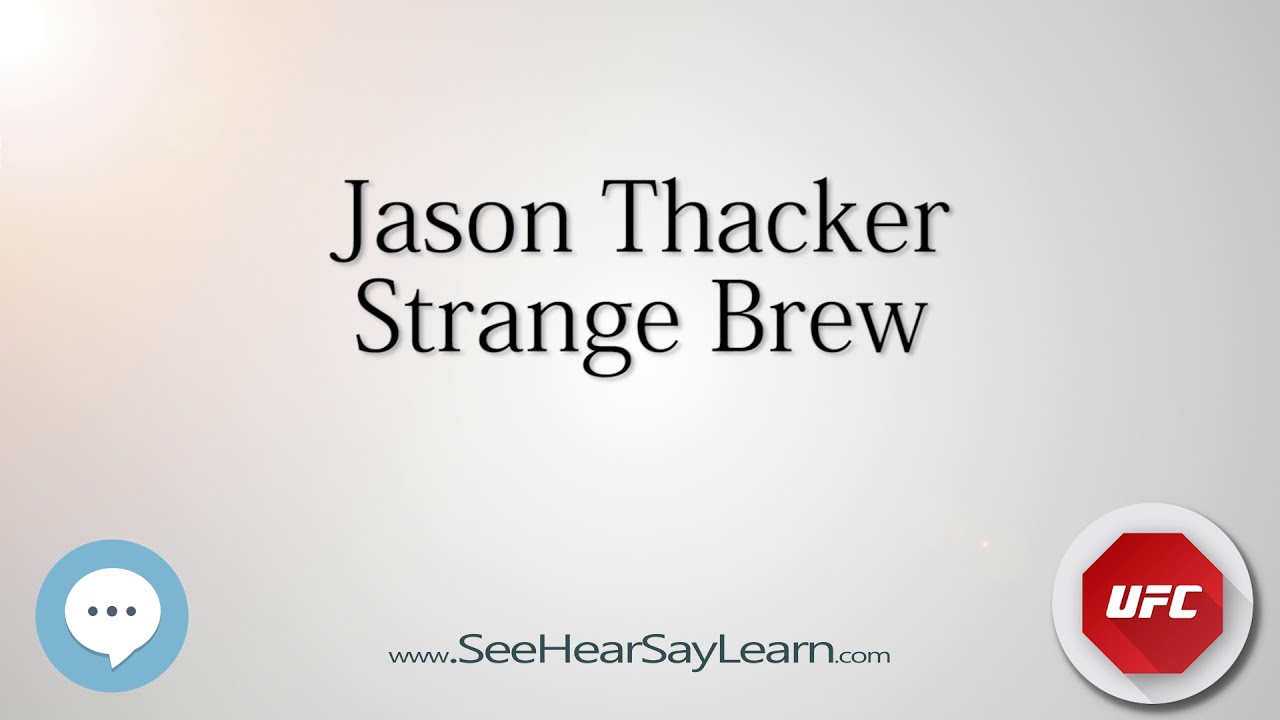 Jason Thacker UFC Fighter's Nicknames 🔊 - YouTube