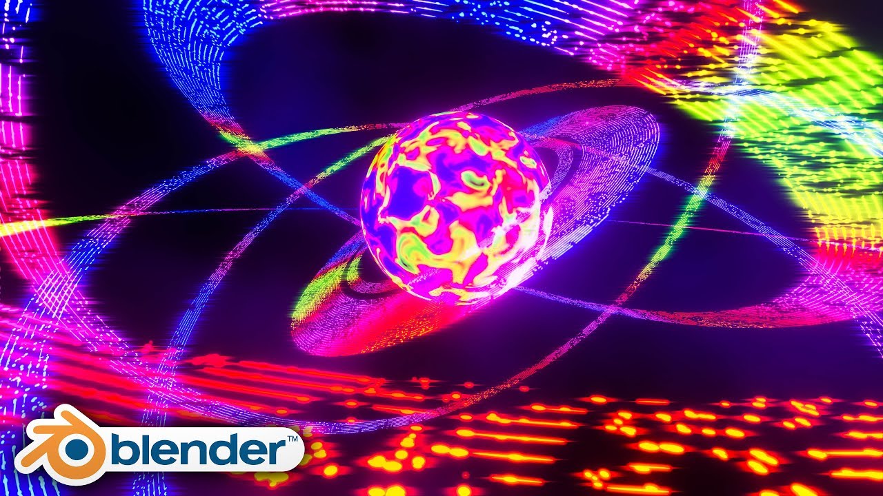 Blender - Colorful Space Animation in Eevee Blender 2.8 - YouTube