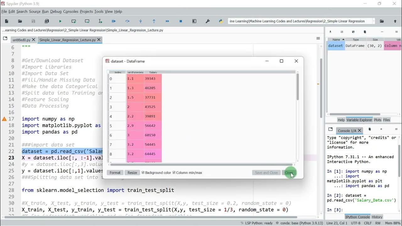 Simple Linear Regression 03: Data Loading - YouTube