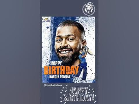 Happy Birthday Hardik Pandya (HP) - YouTube