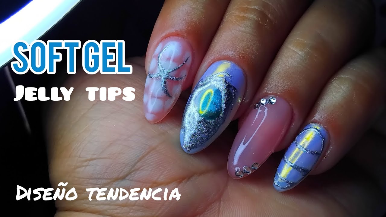 DISEÑO TENDENCIA PASO A PASO | COMO HACER JELLY TIPS SOFT GEL PASO A ...