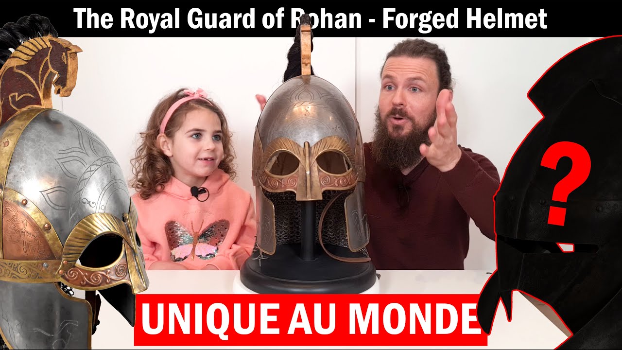 UNIQUE AU MONDE ET SURPRISE ! Royal Guard of Rohan Helmet forgé en ...