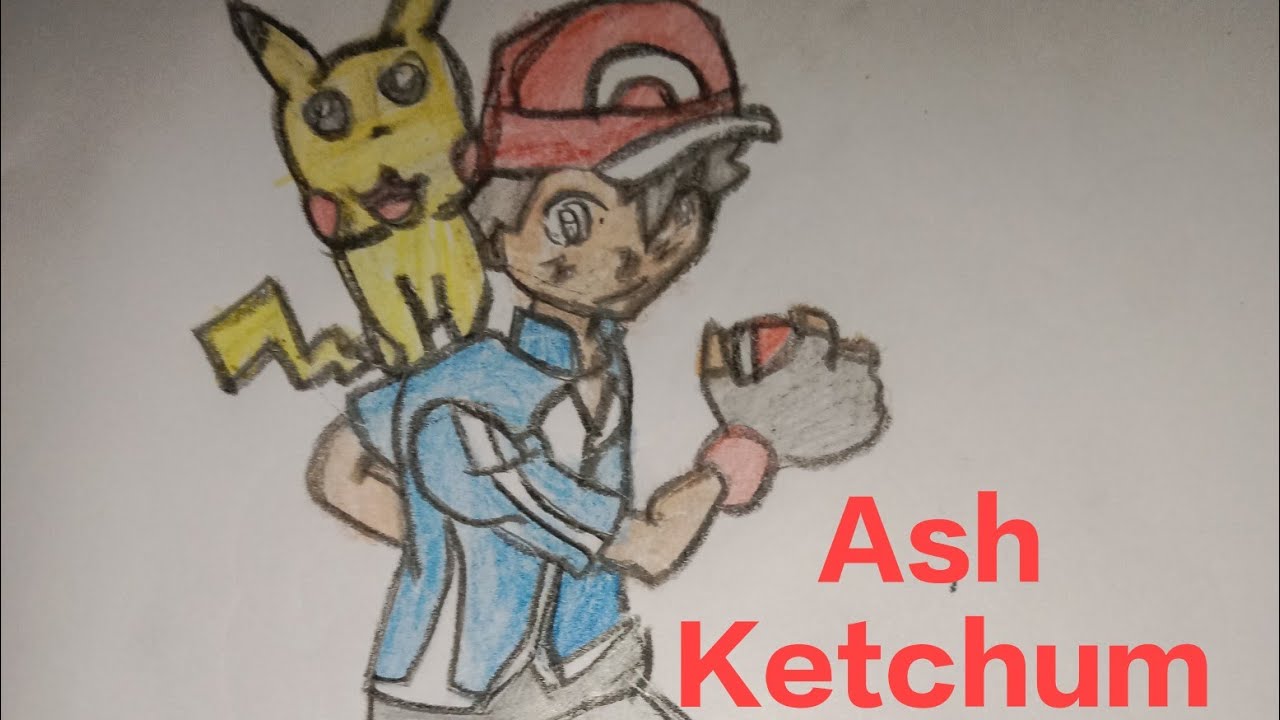 Ash Pokemon drawing ################# - YouTube