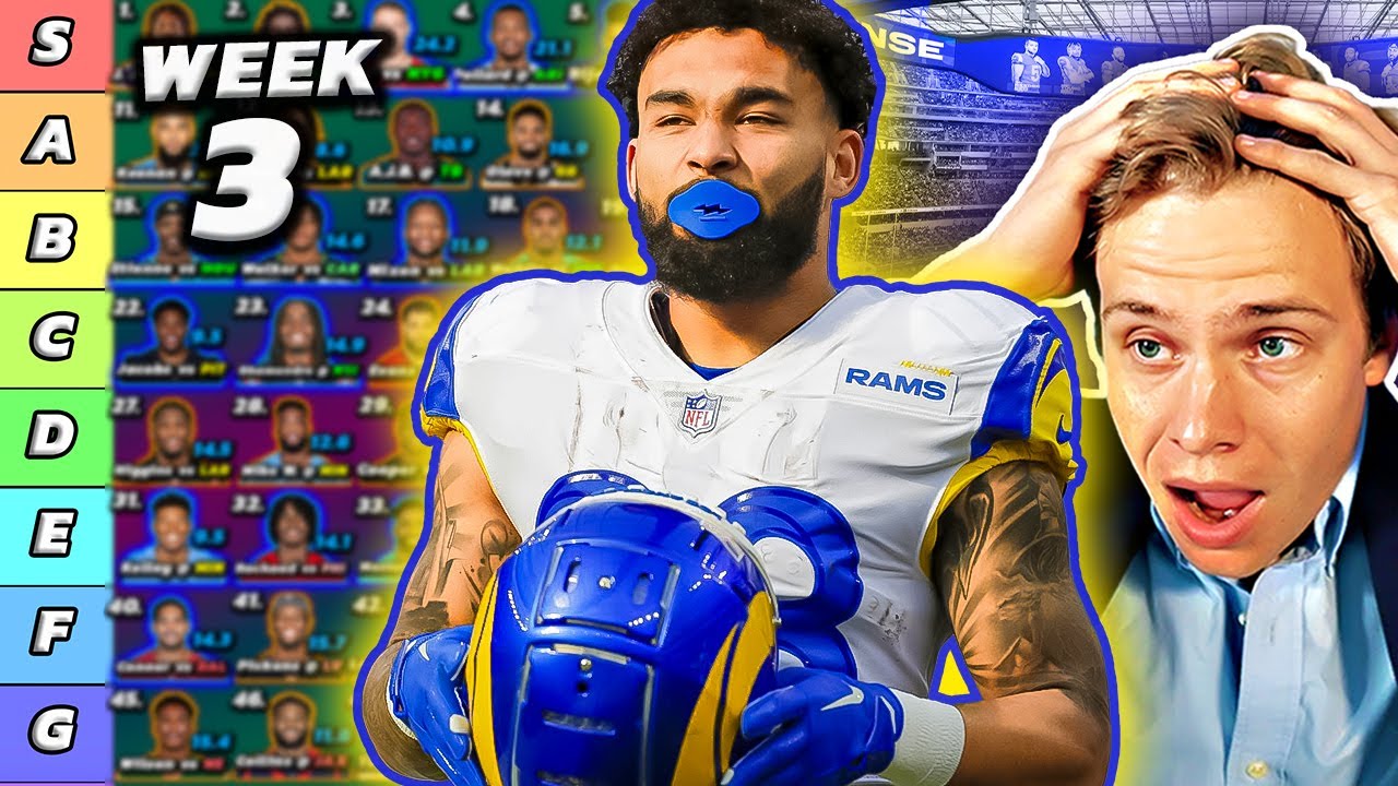 Top 50 RB & WR Rankings & Tiers | Week 3 Fantasy Football - YouTube