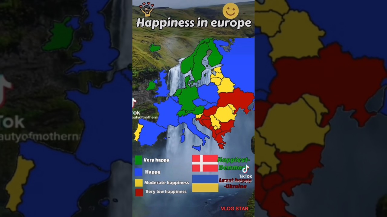 Map of happiness in europe #mapping #map #geography #flags #happiness # ...