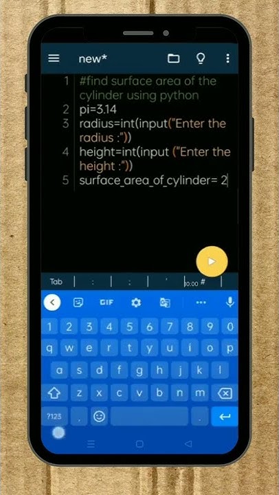 Find Surface area! of the ⭕ cylinder using python 🐍🐍 - YouTube