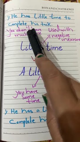 Difference between Little time vs A little time || English Grammar ...