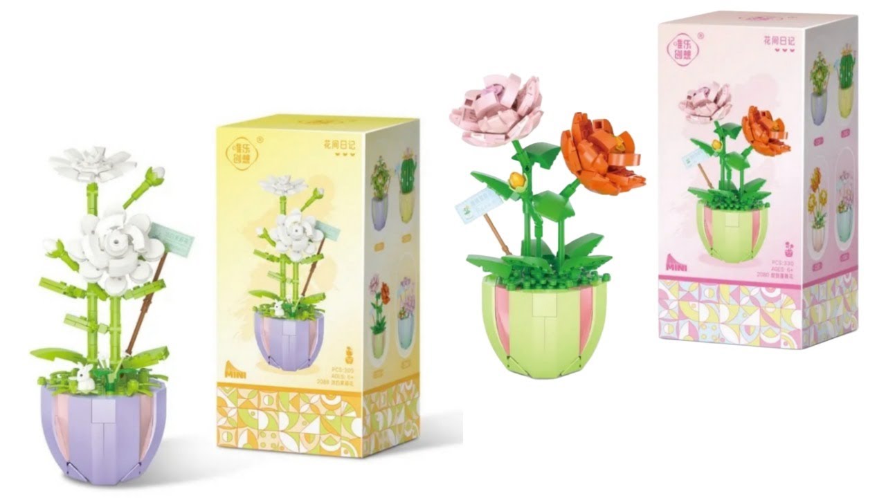 Merakit lego bunga bouquet,rose speed build - YouTube