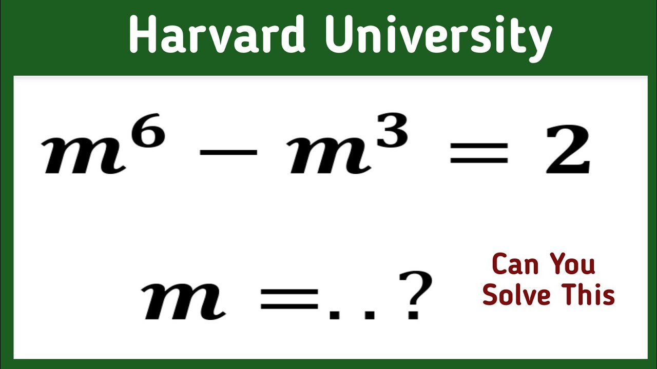 Harvard University maths test || mathematics || find 'm' || - YouTube