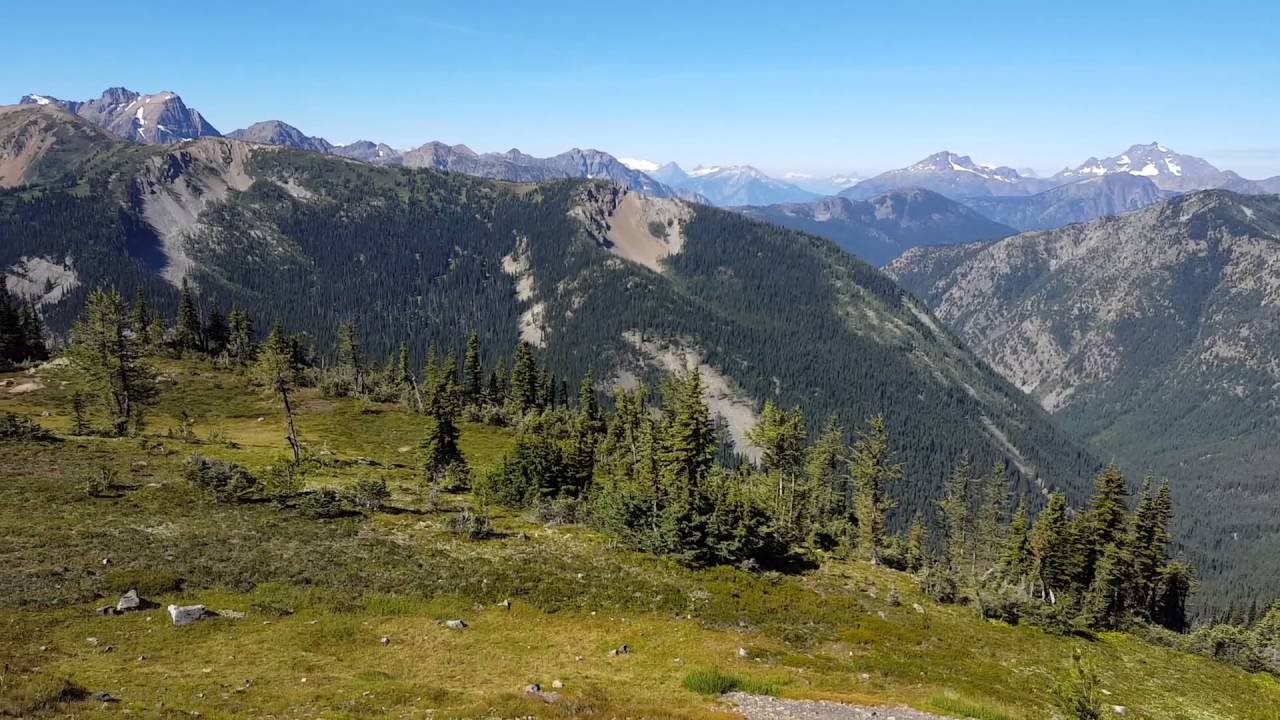 Vista a mile past Harts Pass on the PCT Washington State - YouTube
