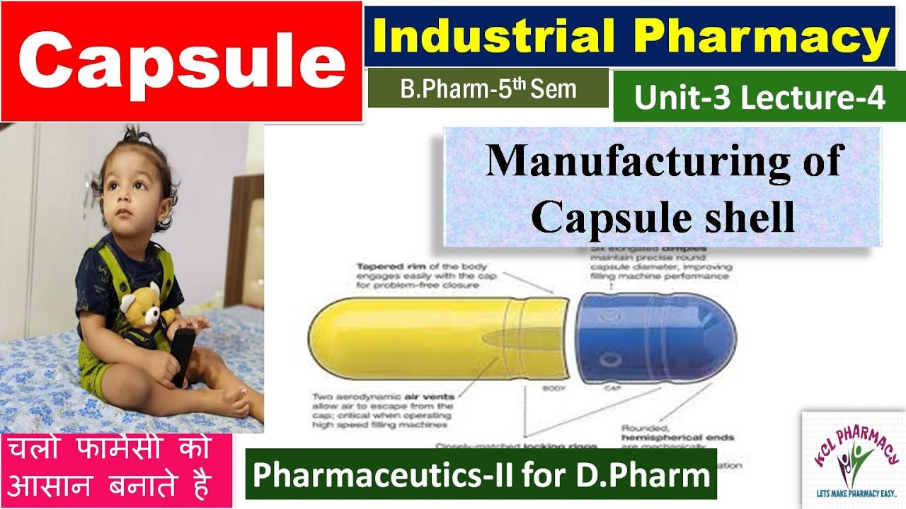 Manufacturing of Hard Gelatin Capsule shell | L-4 Unit-3 | Industrial ...