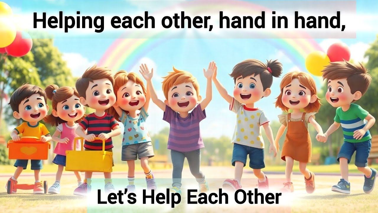 Helping Each Other Song | Kids charity & Sharing Song - YouTube