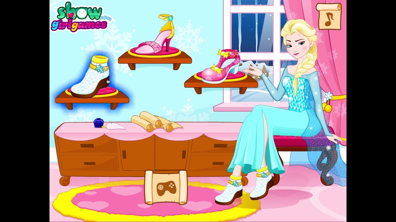 Disney Frozen Princess Elsa Shoe Design Fashion Game - YouTube