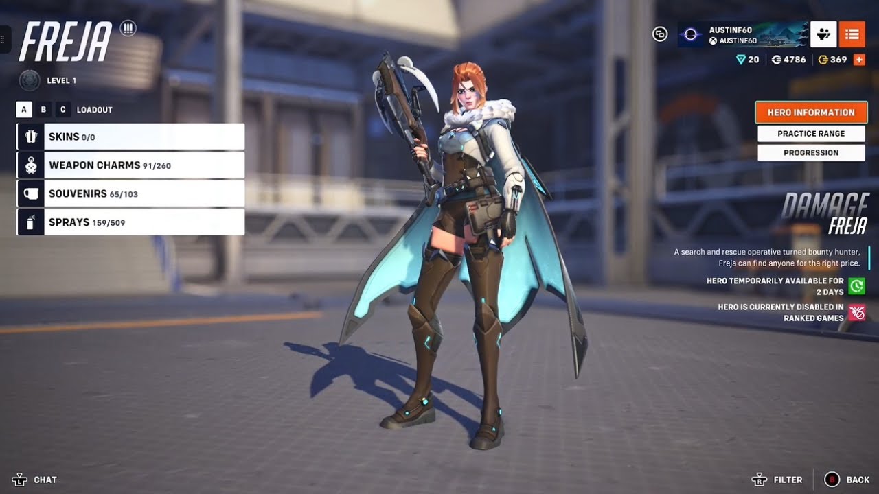 Playing The New Overwatch 2 Character Freja But In The Practice Range ...