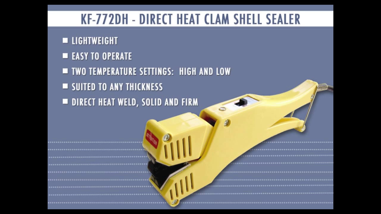 How to use the KF-772DH Portable Direct Heat Clam Shell Sealer - YouTube