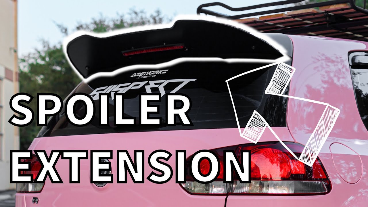 Spoiler Wing Extension Volkswagen Golf R / GTI - YouTube