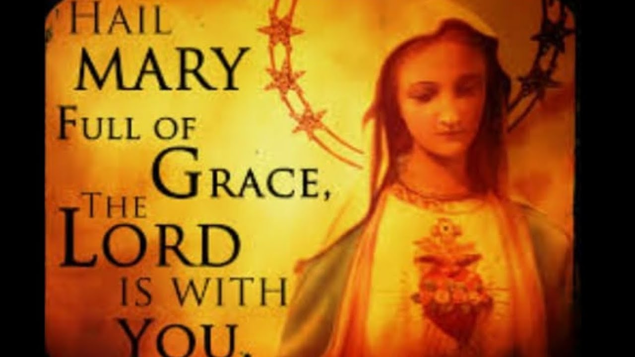 Hail Mary Full Of Grace Song |Catholic Church Hymn | Queen of Rosary ...