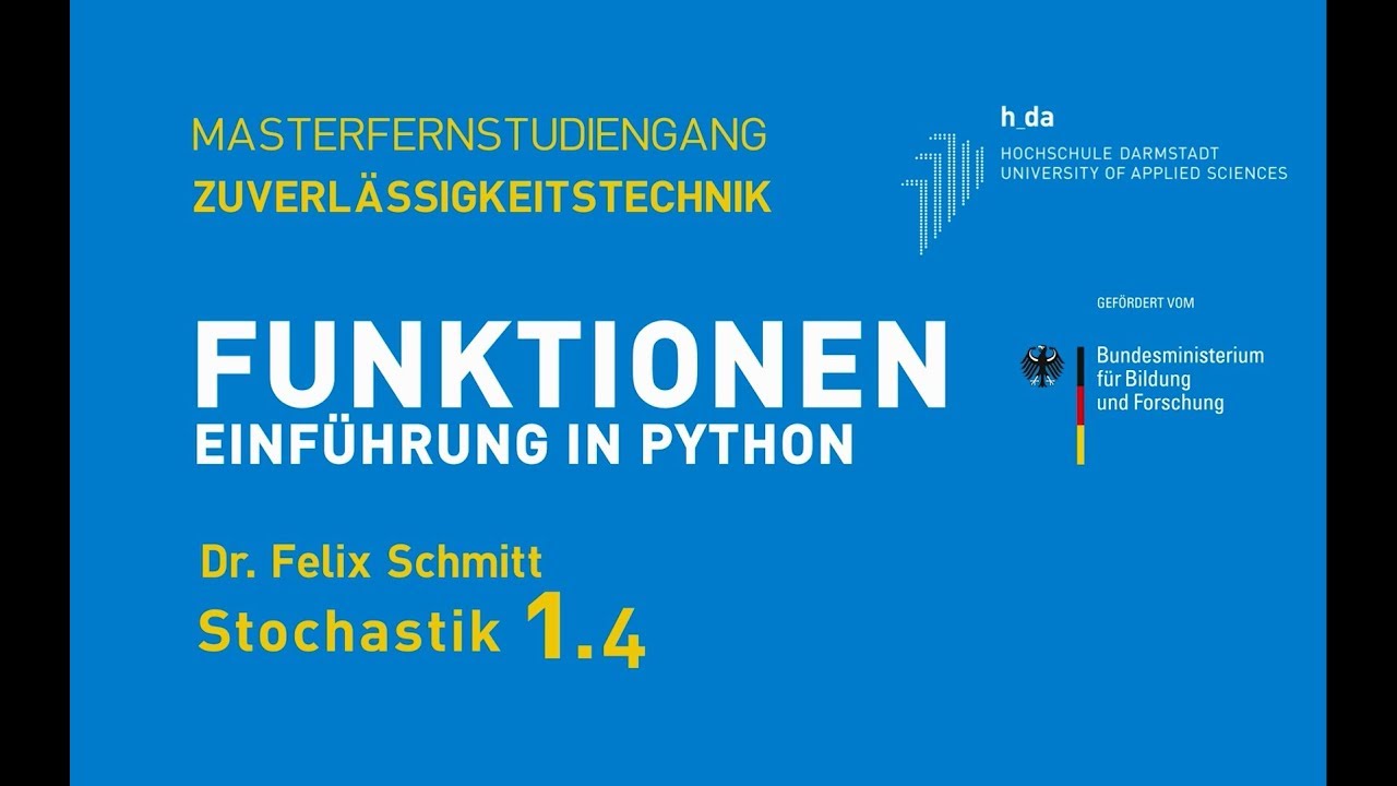 Stochastik mit Python - 1.4 Funktionen - YouTube