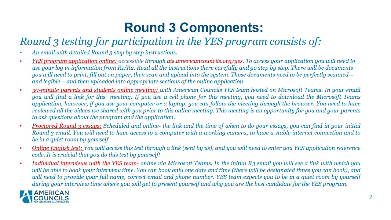 1 YES Program Competition Structure of Round 3 Competition - YouTube