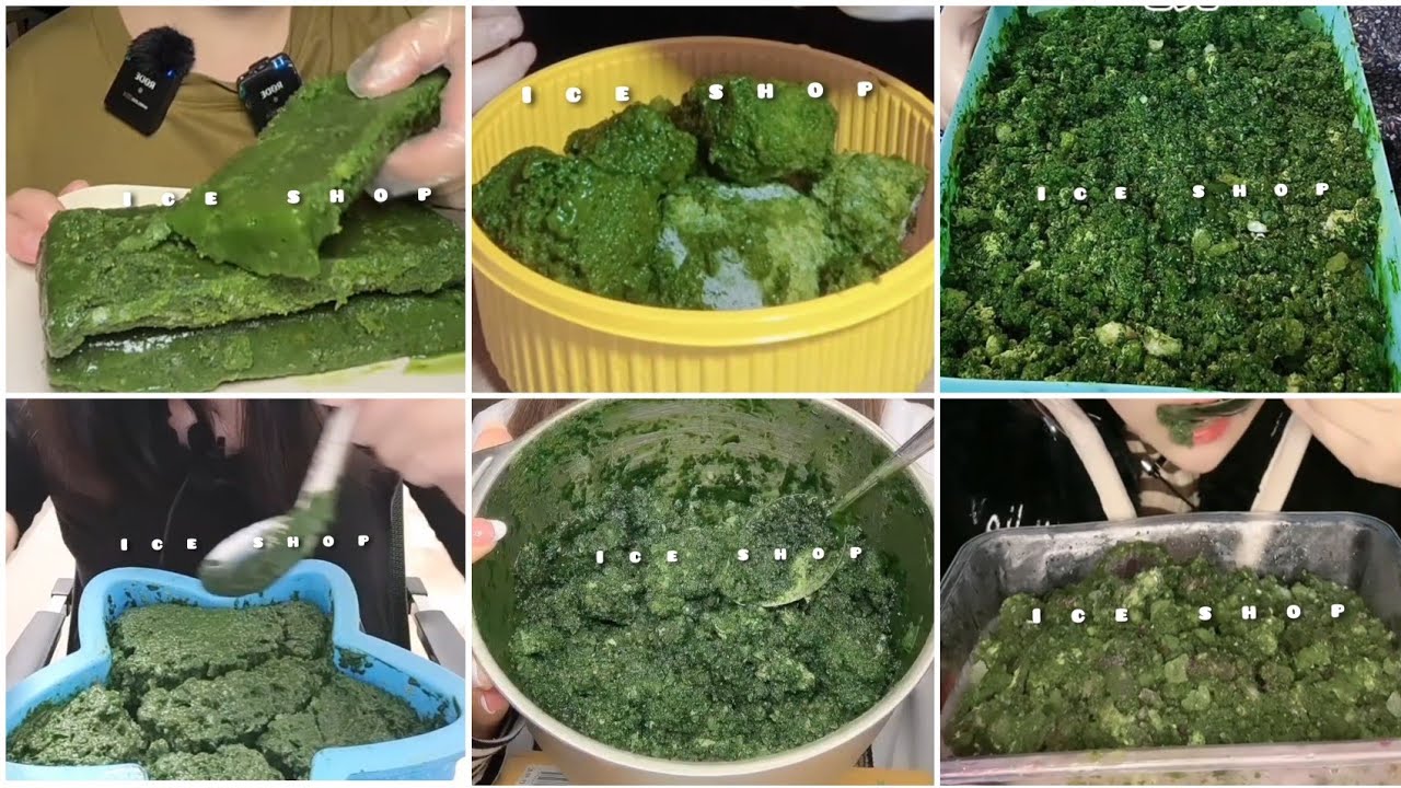 SATISFYING STICKY MATCHA ICE EDITION - YouTube