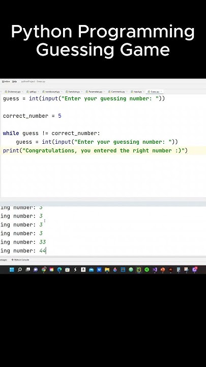 Python Programming Guessing Game Shorts Code Programming Pythonprogramming Games Coding