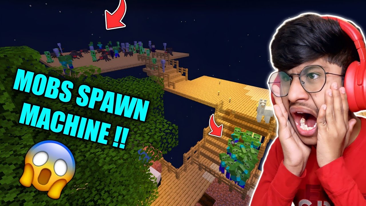 Accidentally Made Mobs Spawning Machine In OneBlock 😂 (Funny) - YouTube