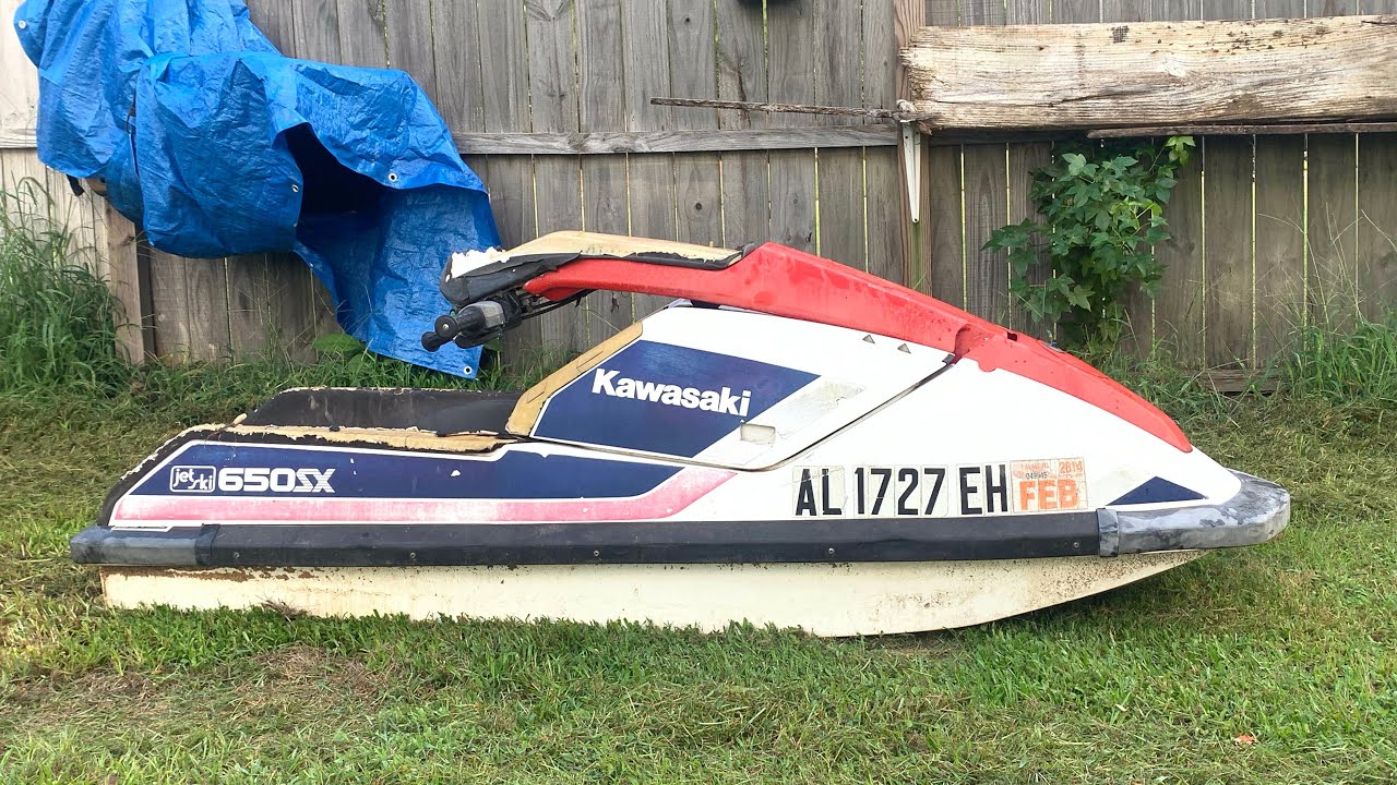 I Bought A 33 Year Old Standup Jet Ski! 89 Kawasaki 650SX - YouTube