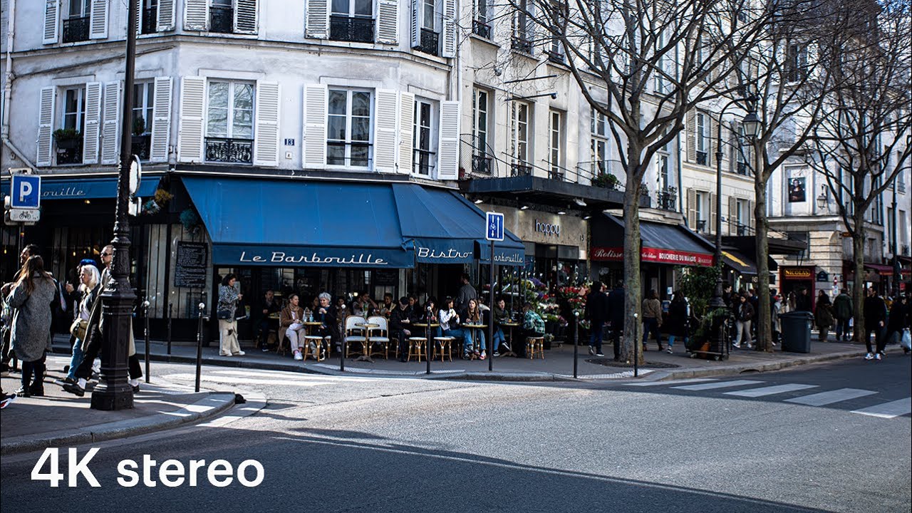 Walking in Paris – Rue de Bretagne (4K, Stereo Sounds) - YouTube