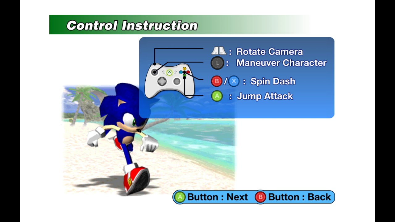 Sonic Adventure: Instruction: Sonic (advsonic.adx/wma) - YouTube