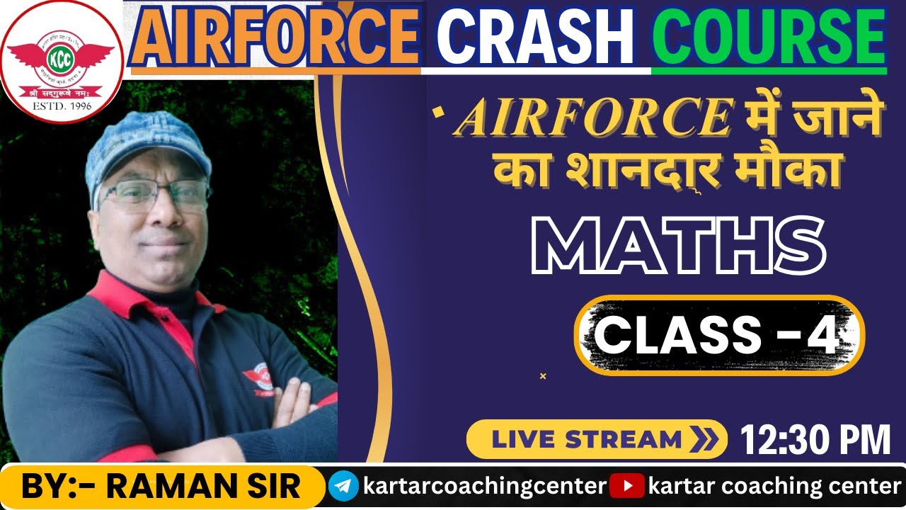 Maths Class - 4 || "Unveiling the Secrets: Airforce Crash Course Revealed!" || BY :- Raman Sir ...