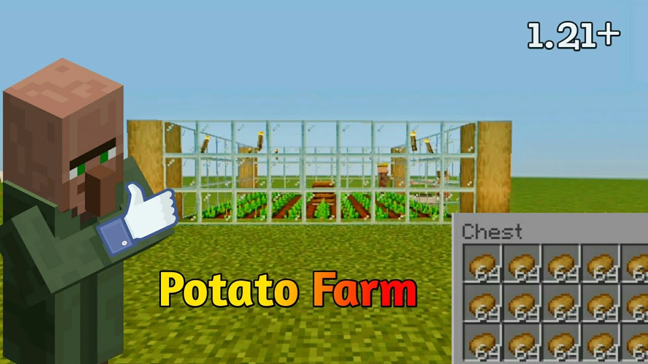 Best potato xp farm in Minecraft pocket edition 1.20/1.21+ - YouTube