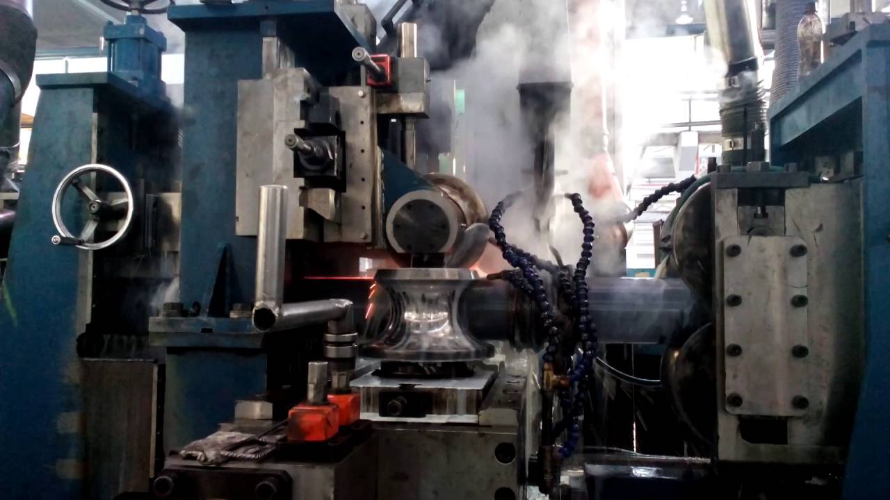 ERW pipe mill welding - YouTube