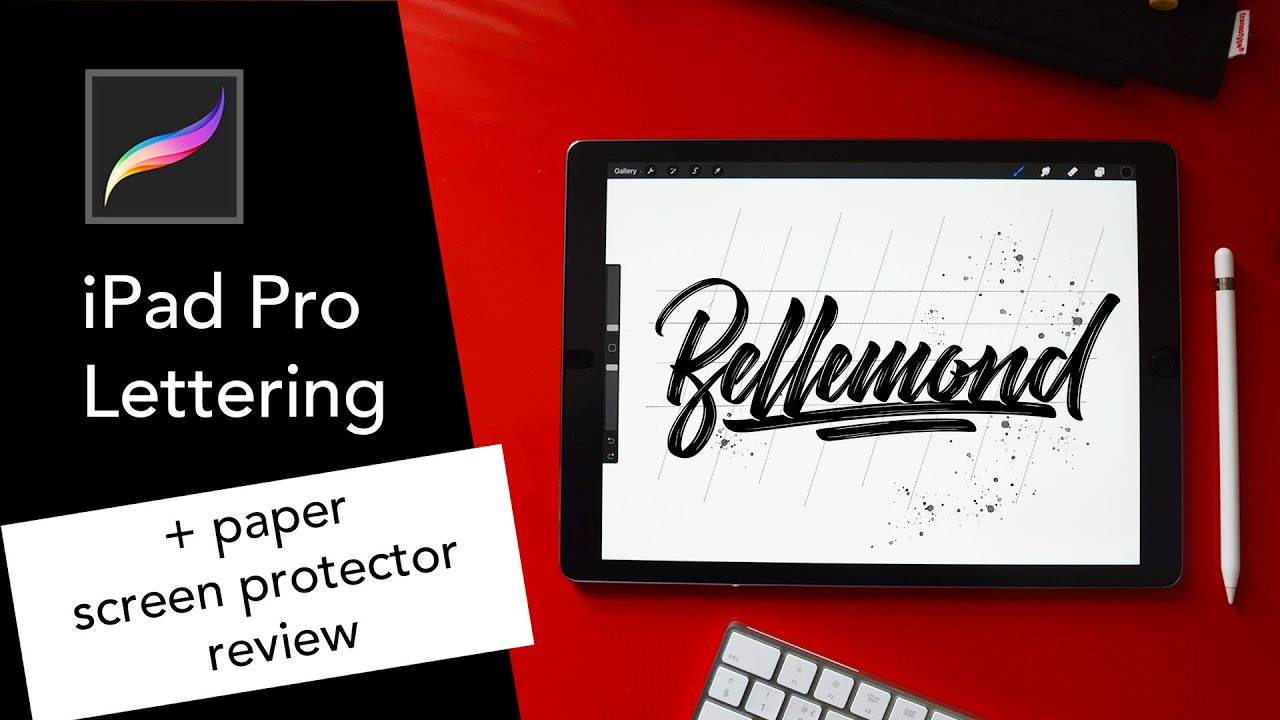 iPad Pro lettering with Procreate & Bellemond paperlike screen ...