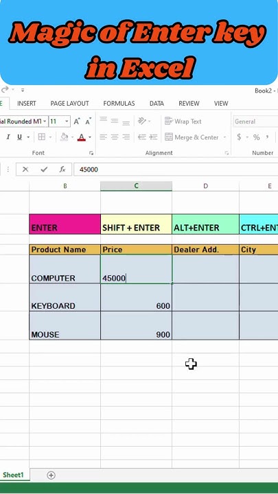 💫magic 💫 Of Enter Key💥 In Excel Shorts Exceltips Exceltricks 😎 Youtube