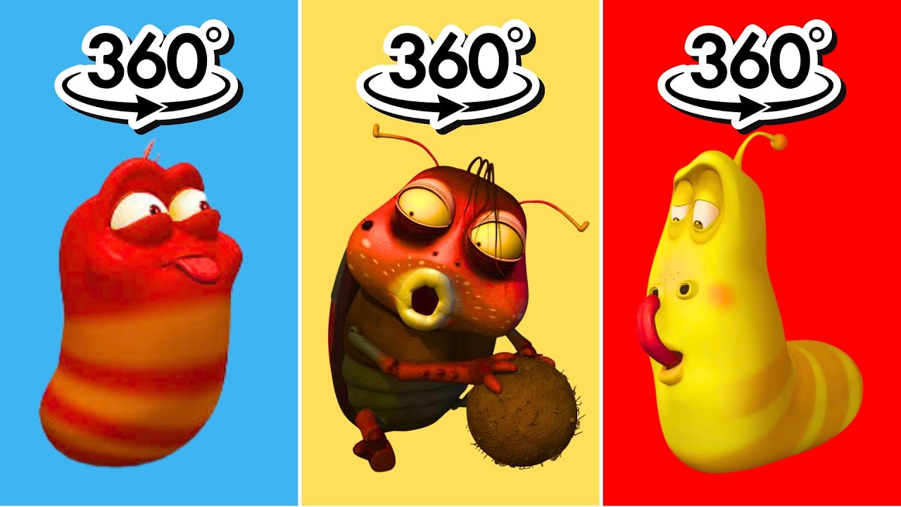 🐛 FINDING CHALLENGE! 360° VR Find Hidden 🕵️‍♀️ Red Larva, Brown Larva ...