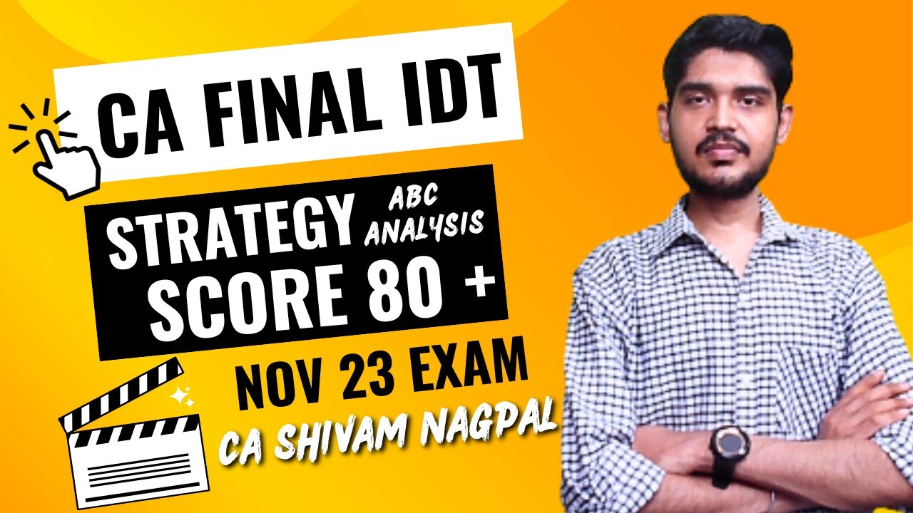 How to scored 80+ in IDT - CA Final | IDT ABC Analysis & Detailed ...
