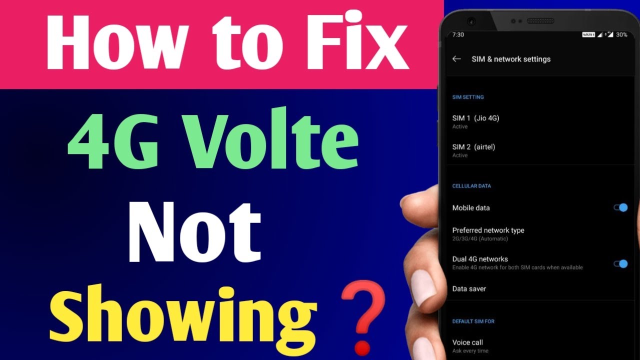 How To Fix 4G Volte Not Showing problem || 4g volte nhi aa raha hai kya kare - YouTube