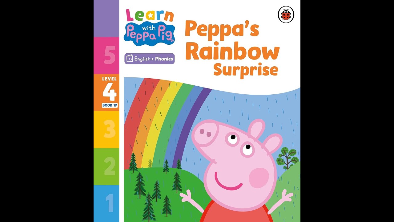 Reading Learn with Peppa pig book - Peppa's Rainbow Surprise - English ...