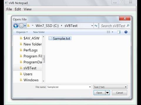 تعلم البرمجة بلغة Small Visual Basic، الدرس السادس والخمسون: حفظ وفتح الملفات في تطبيق Notepad ...