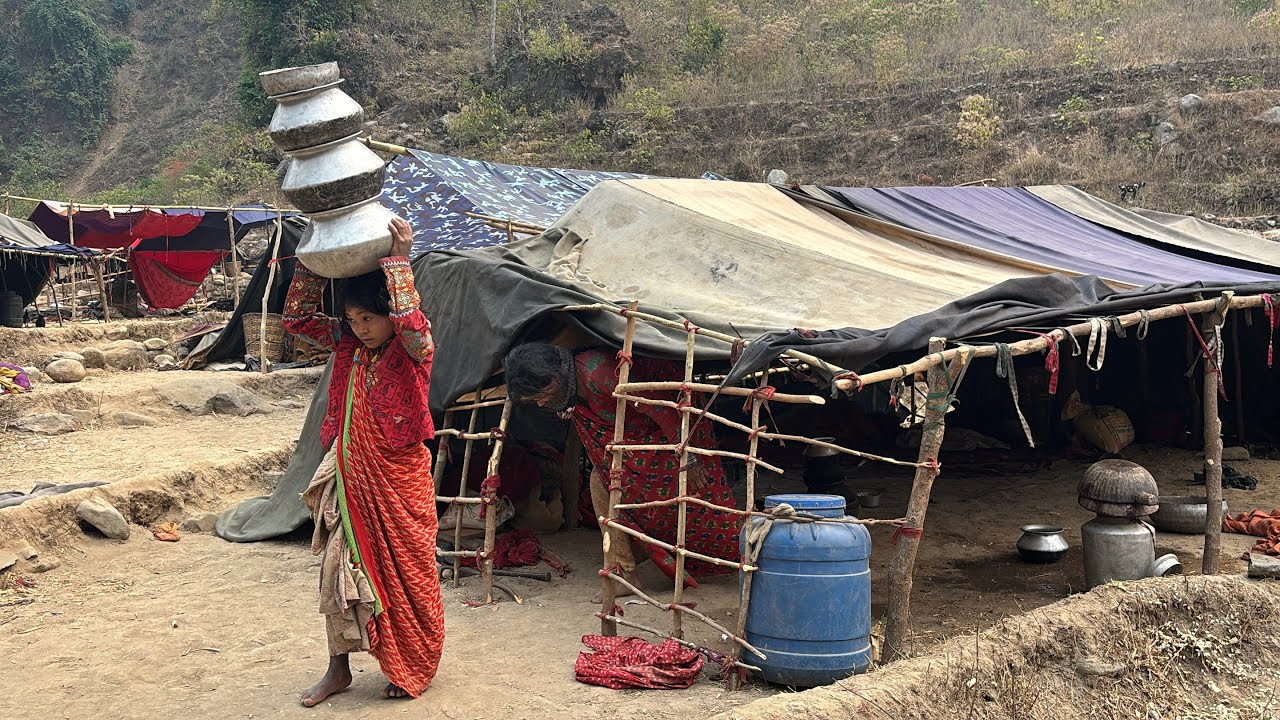 a day in the life a nepali nomads family | raute in nepal documentary ...