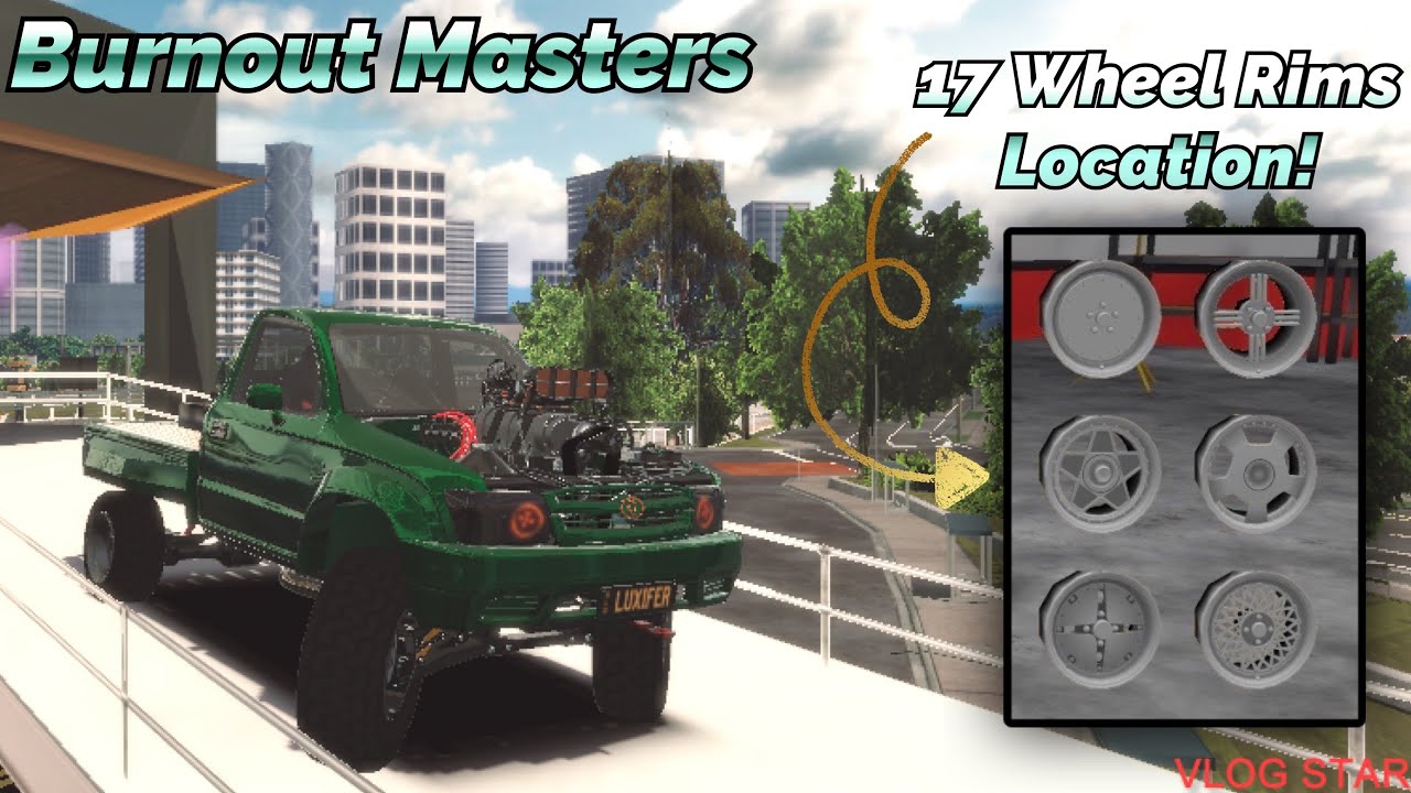 Burnout Masters: How to find all NEW 17 wheels rims! (Suburbs Map ...